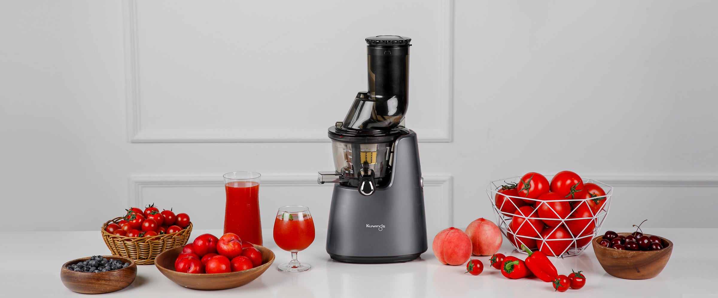 Kuvings C7000 Whole Slow Juicer with Dual Feeding Chute for Cold Press Masticating Juice ...